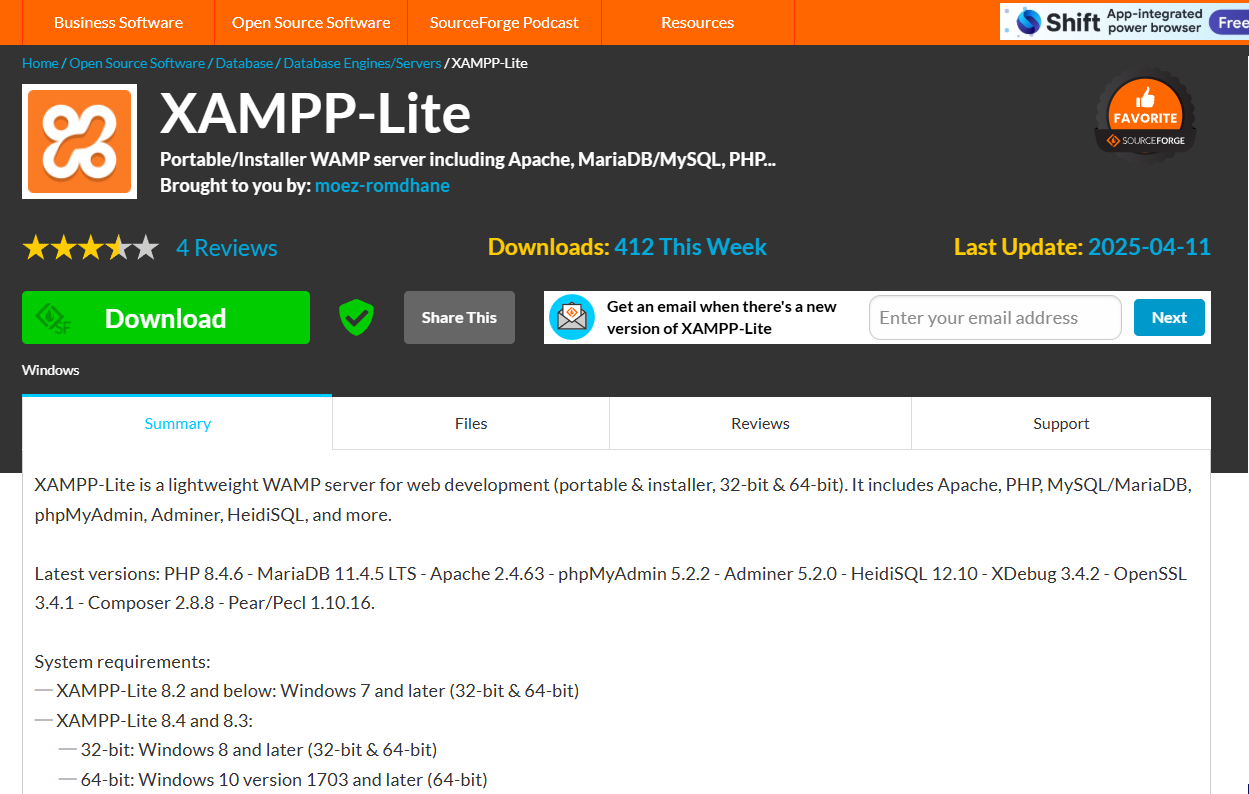 Windows版 XAMPP-Liteでphp8.3、php8.4のWebサーバー環境を構築する | ピーマンブラザーズの日常